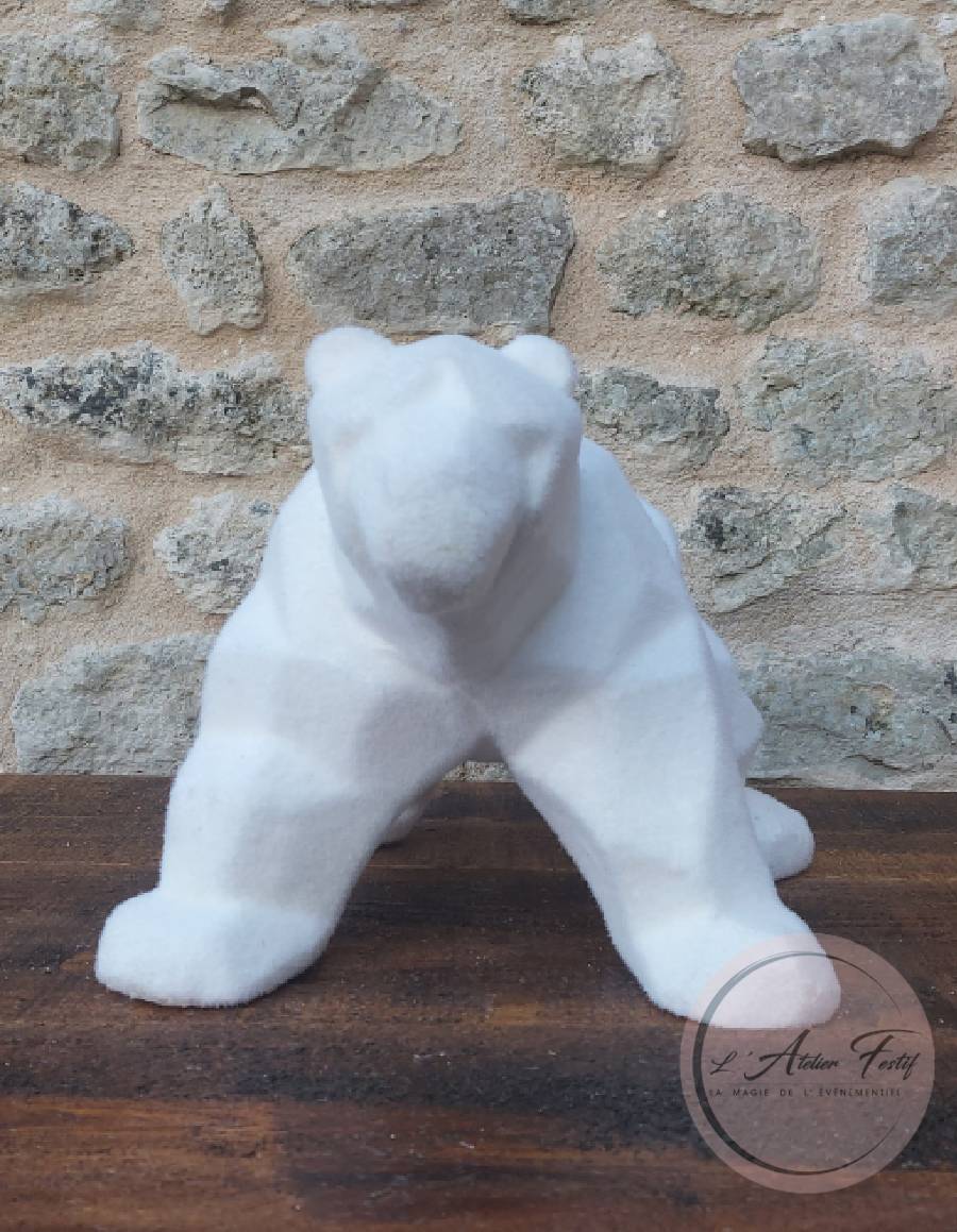 Figurine Ours Polaire Origami 3D ~ L'Atelier Festif Location